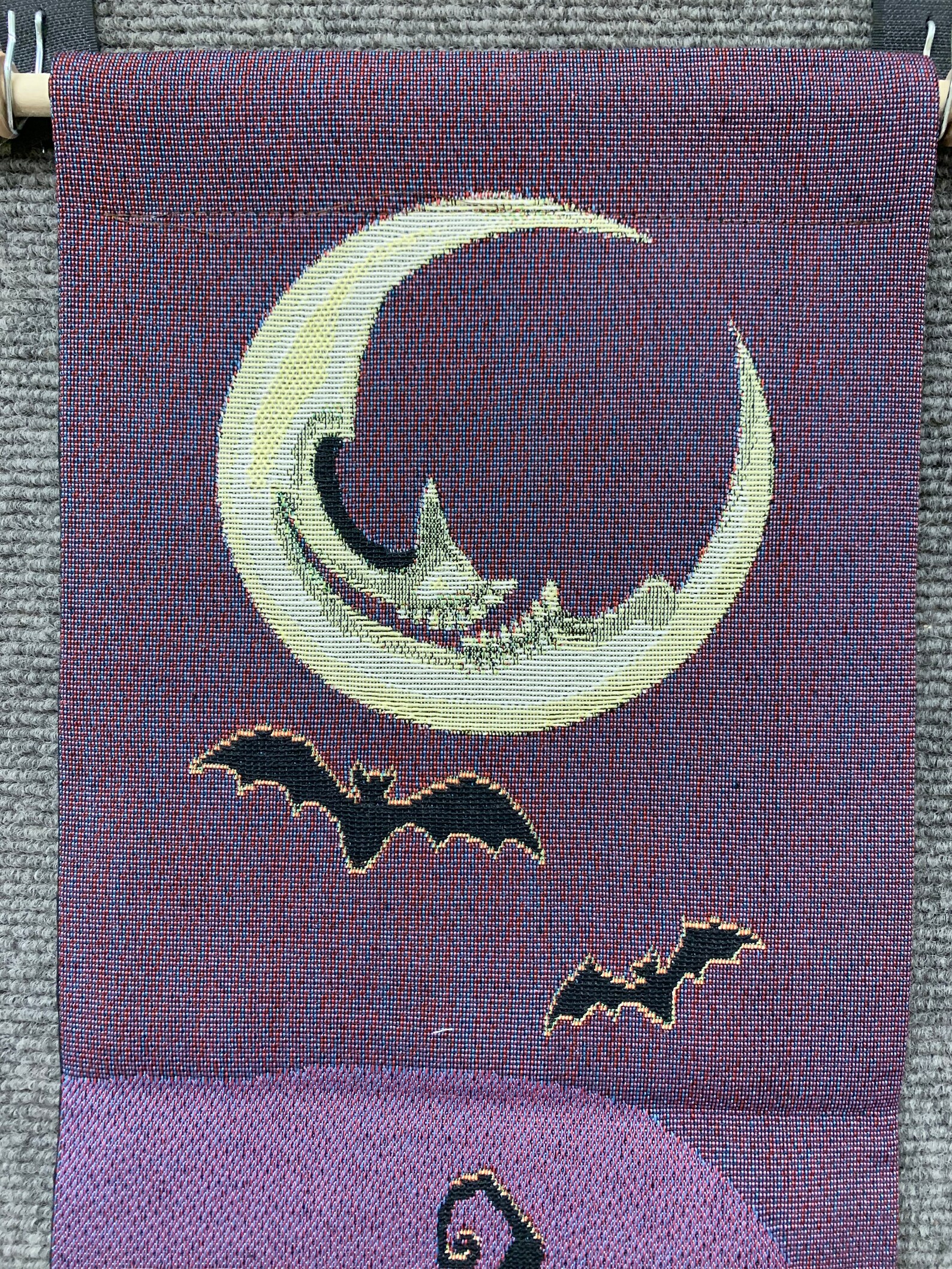 Witch Halloween Tapestry Witch and Moon Halloween Moon - Etsy