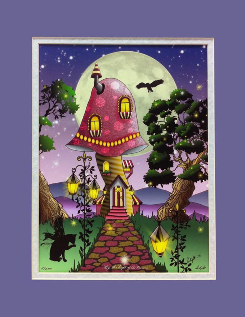 By the Light of the Moon. 11x14 Print Double Matted Limited | Etsy