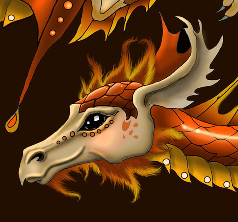 Amber Dragon 11x14 Print Double Matted Limited Edition - Etsy