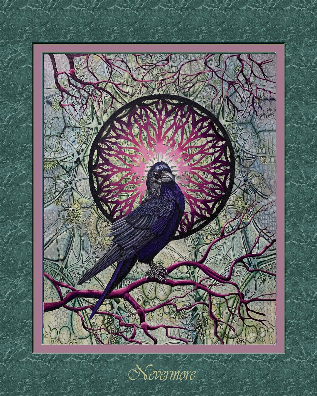 Nevermore, Raven, Raven N Mandala, Complex Background, Raven N Branches ...