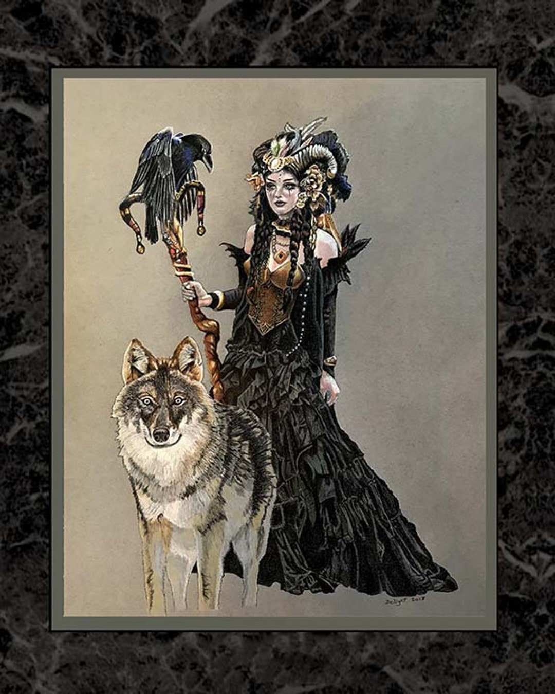 Wise Woman, Shaman, Wiccan Woman, Wolf and Woman, Raven and Woman ...