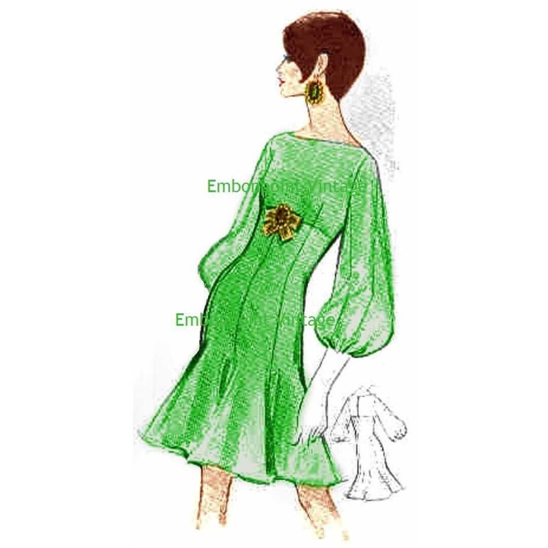 Plus Size (or Any Size) Vintage 1969 Dress Pattern - PDF - Pattern No ...