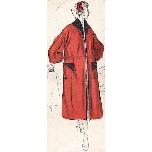 Plus Size or Any Size Vintage 1950s Swing Coat Pattern PDF - Etsy