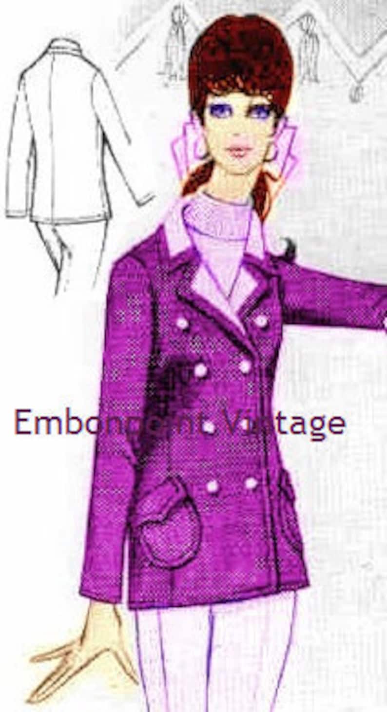 Plus Size (or Any Size) Vintage 1969 Blazer Pattern - PDF - Pattern No ...