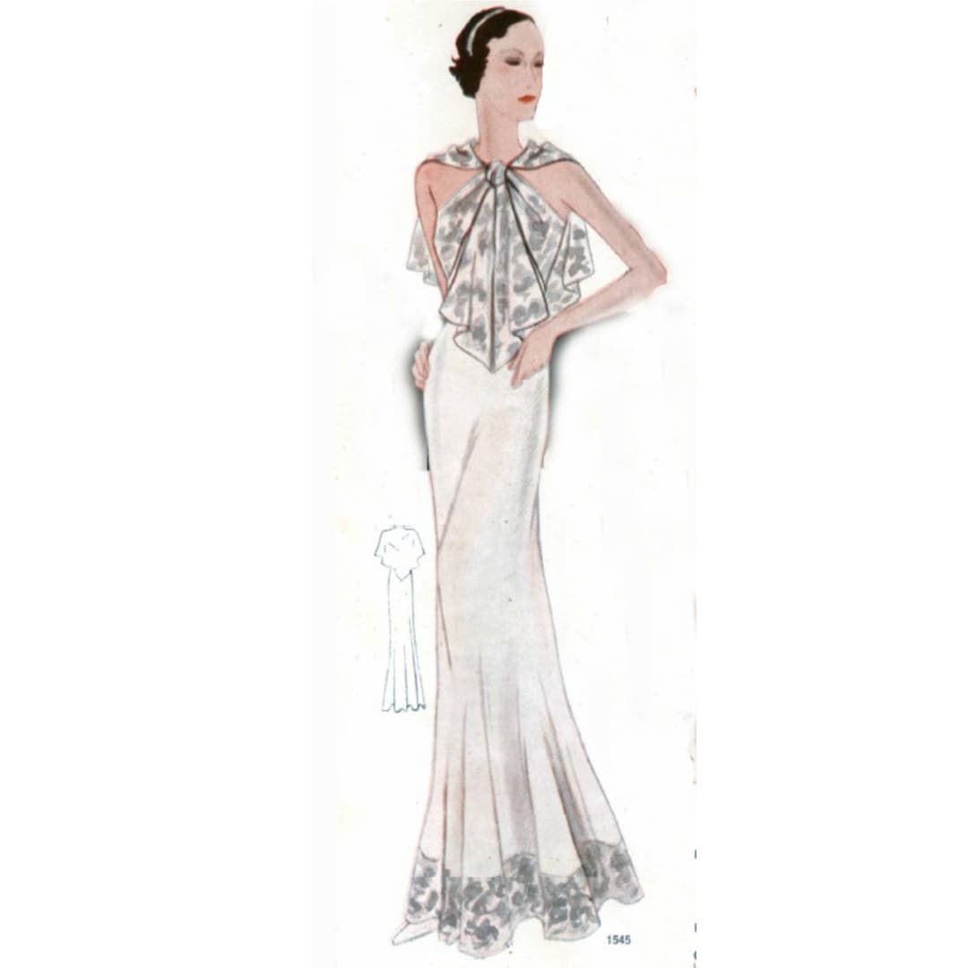 Plus Size (or Any Size) Vintage 1934 Dress Sewing Pattern - PDF ...