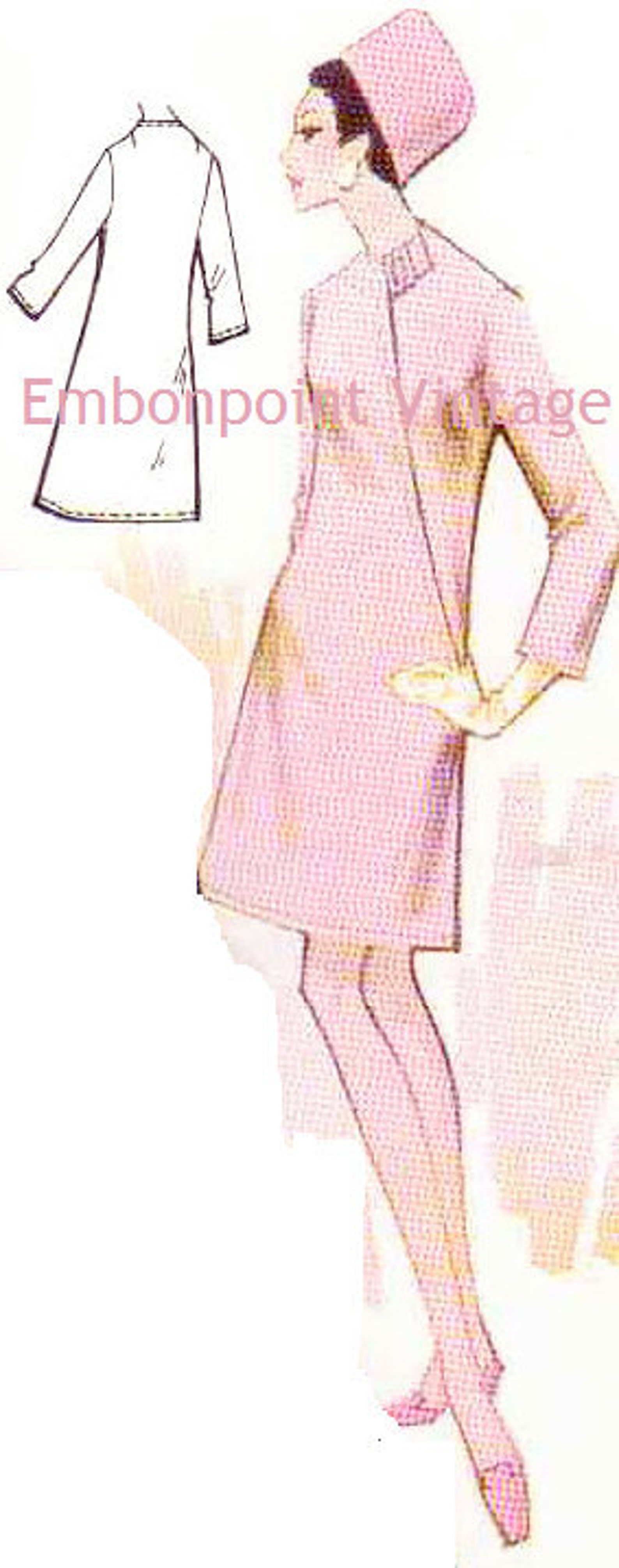 Plus Size (or Any Size) Vintage 1969 Dress Pattern - PDF - Pattern No ...