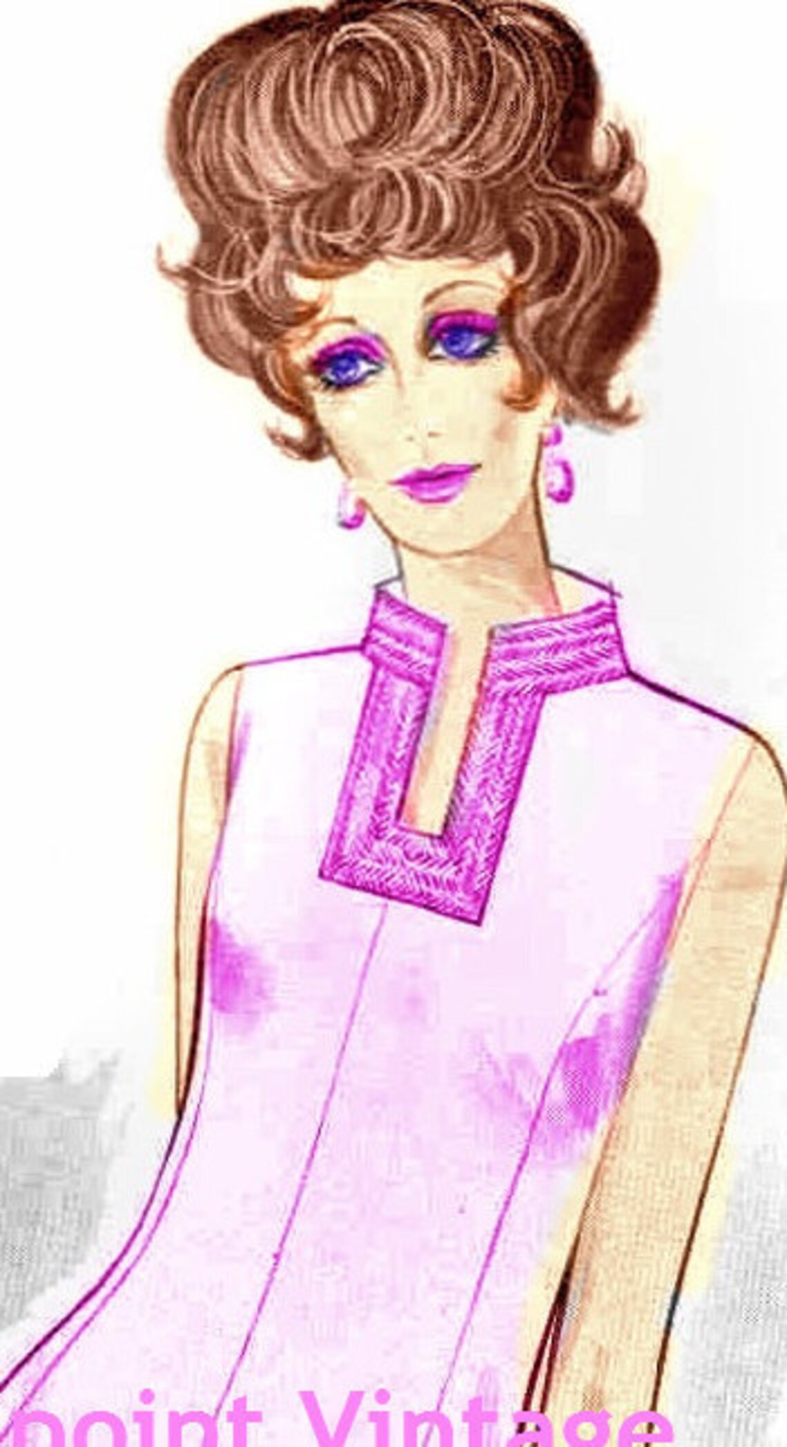 Plus Size (or Any Size) Vintage 1969 Dress Pattern - PDF - Pattern No ...
