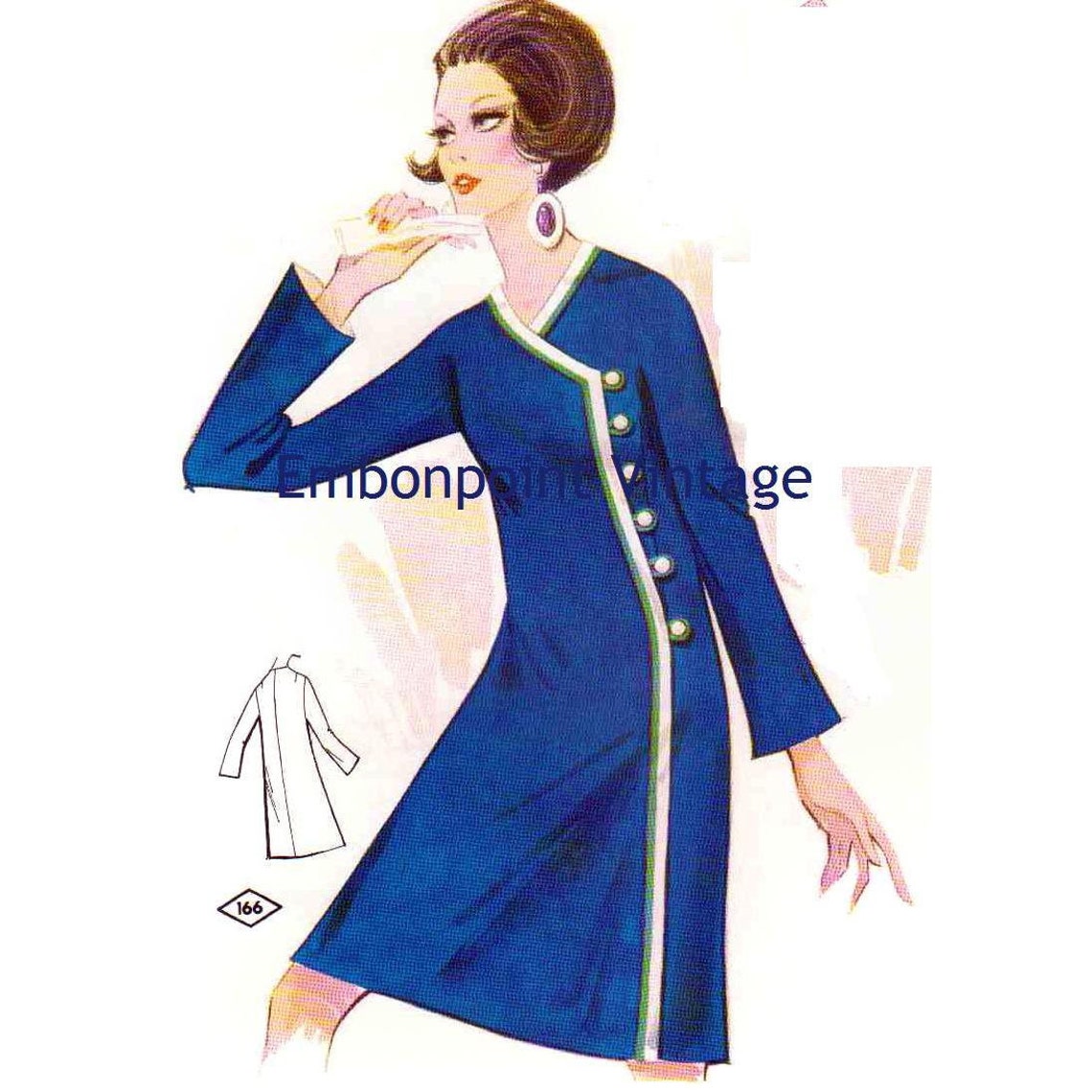 Plus Size (or Any Size) Vintage 1969 Dress Pattern - PDF - Pattern No ...