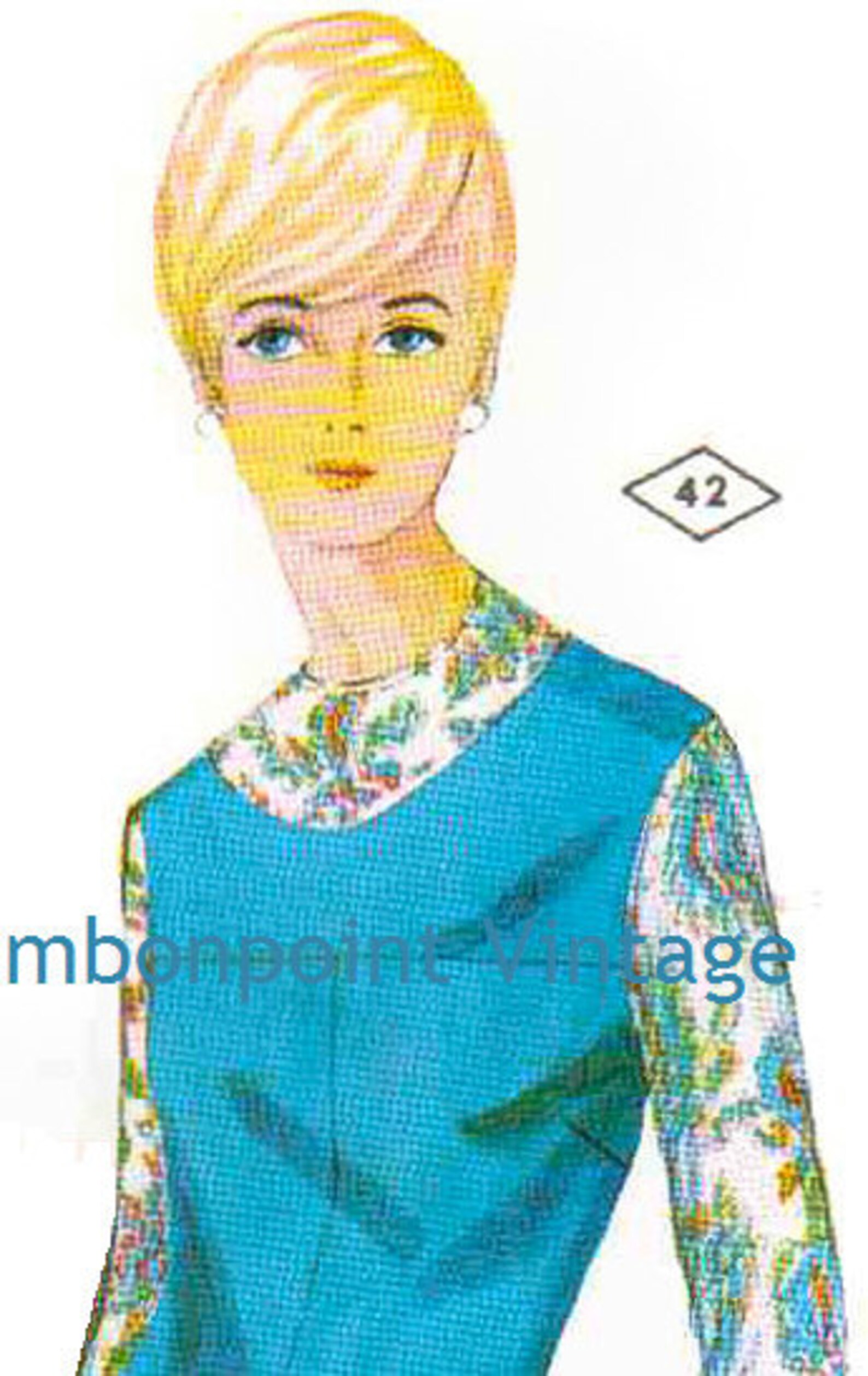 Plus Size (or Any Size) Vintage 1969 Dress Pattern - PDF - Pattern No ...