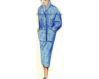 Plus Size or Any Size Vintage 1949 Suit Sewing Pattern PDF - Etsy