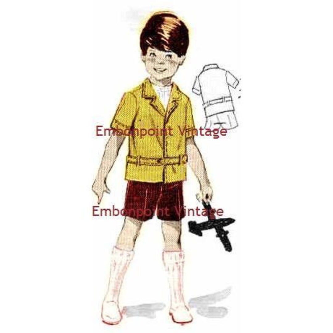 Plus Size (or Any Size) Vintage 1969 Safari Shirt Pattern - PDF ...