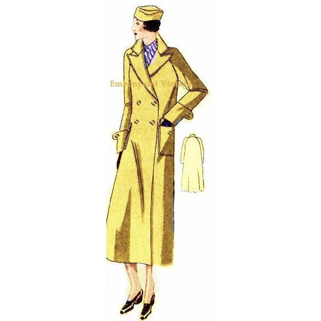 Plus Size (or Any Size) 1934 Vintage Swing Coat Sewing Pattern - PDF ...