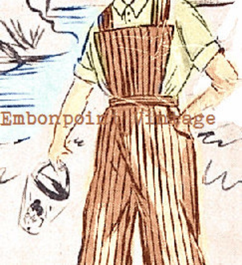 Plus Size (or Any Size) Vintage Overalls Sewing Pattern - PDF - Pattern ...