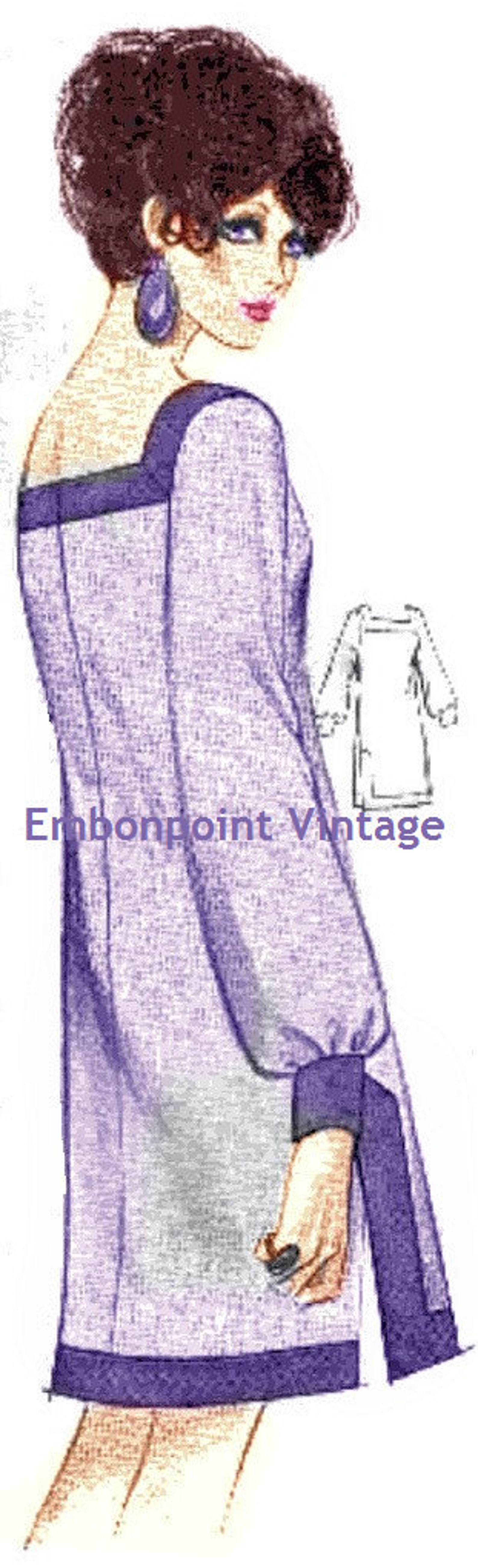 Plus Size or Any Size Vintage 1969 Dress Pattern PDF - Etsy