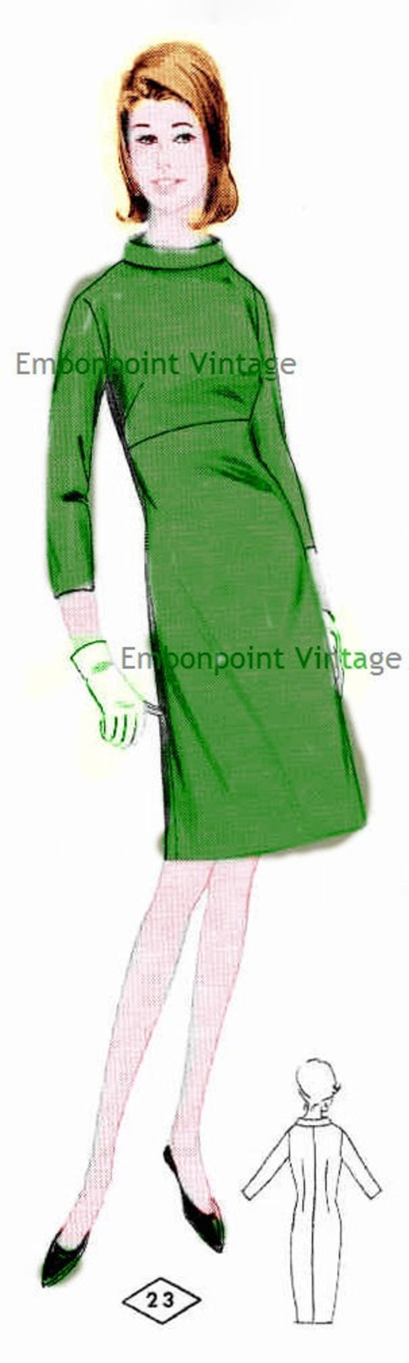 Plus Size (or Any Size) Vintage 1969 Dress Pattern - PDF - Pattern No ...