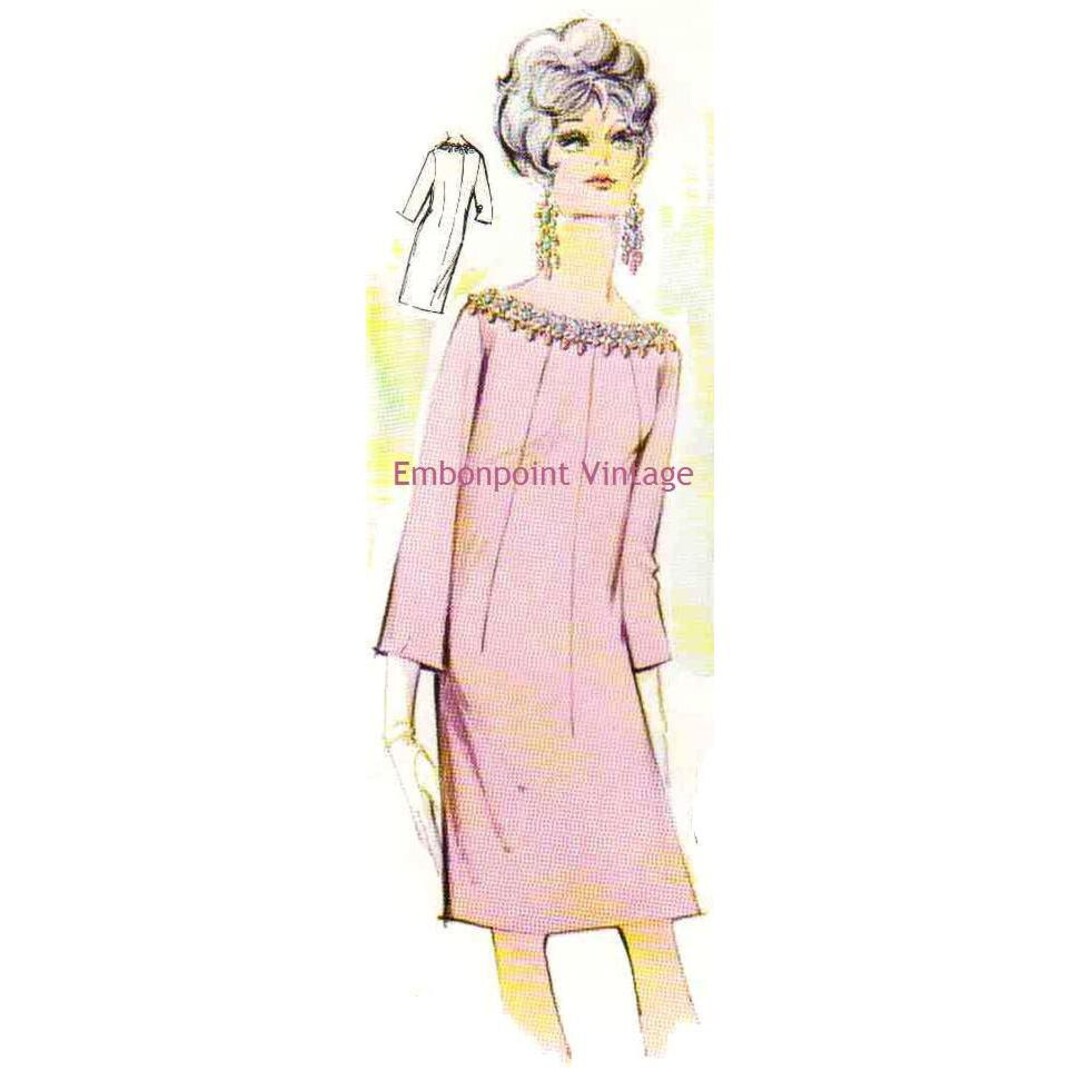 Plus Size (or Any Size) Vintage 1969 Dress Pattern - PDF - Pattern No ...