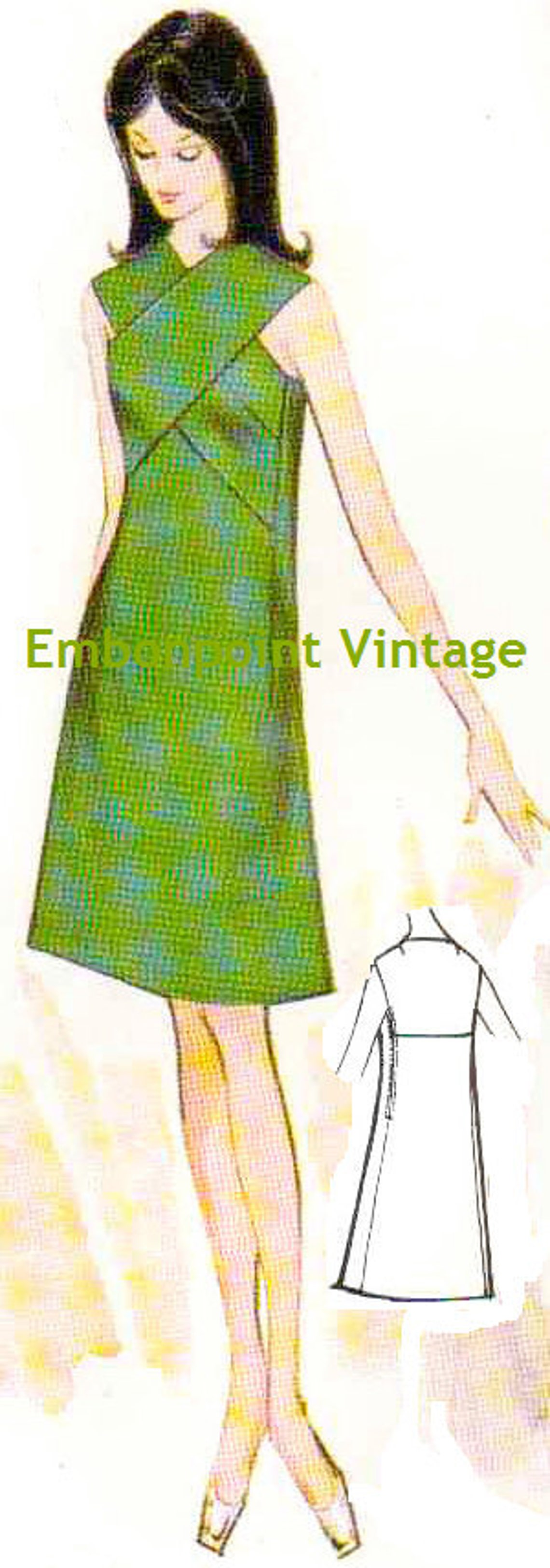 Plus Size or Any Size Vintage 1969 Dress Pattern PDF | Etsy