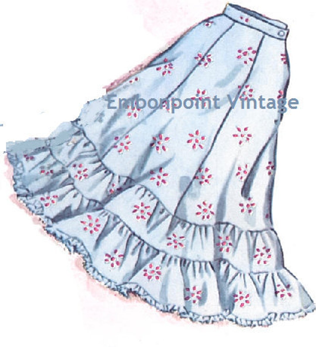 Plus Size (or Any Size) Vintage 1950s Petticoat Pattern - PDF - Pattern ...