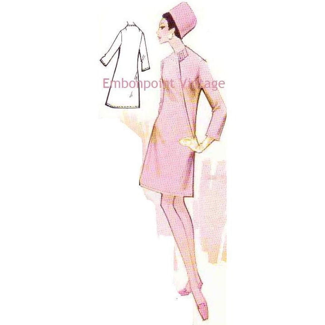 Plus Size (or Any Size) Vintage 1969 Dress Pattern - PDF - Pattern No ...