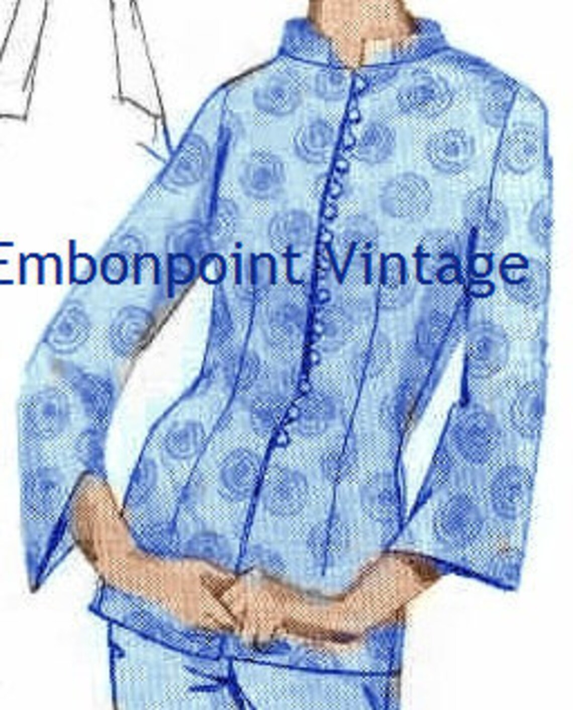 Plus Size or Any Size Vintage 1969 Mandarin Jacket Pattern PDF Pattern ...
