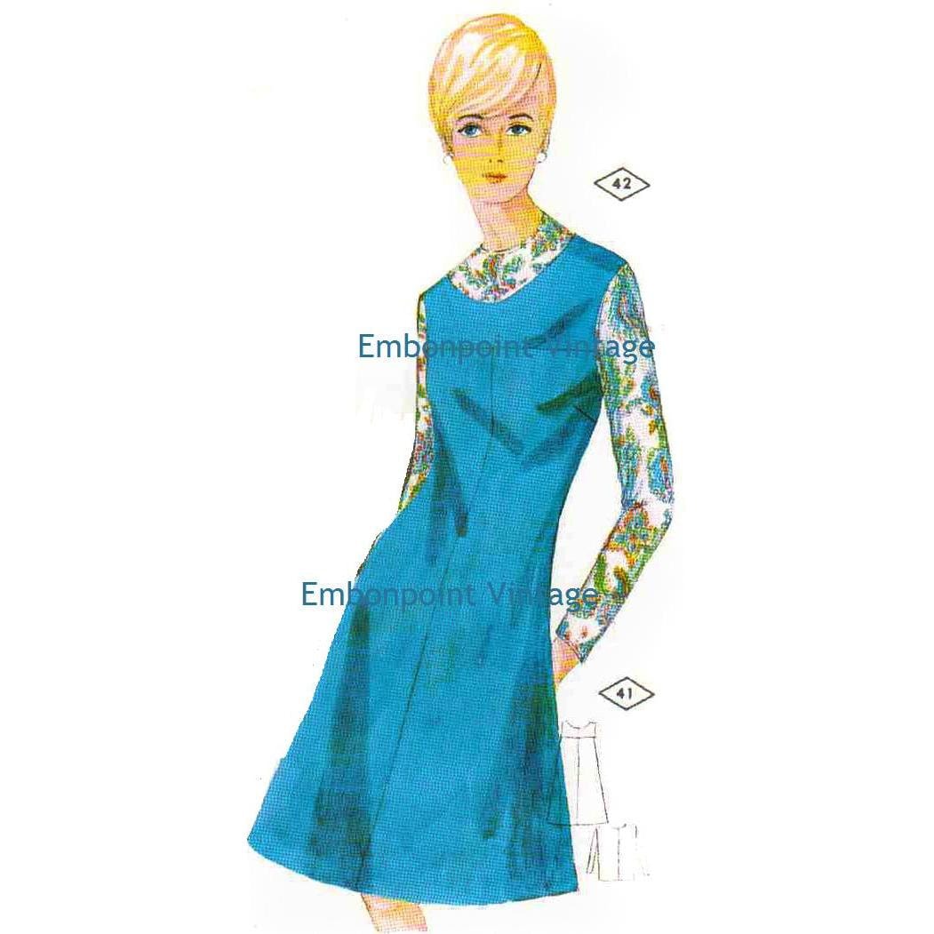 Plus Size (or Any Size) Vintage 1969 Dress Pattern - PDF - Pattern No ...