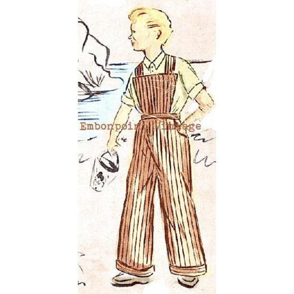 Plus Size (or Any Size) Vintage Overalls Sewing Pattern - PDF - Pattern ...