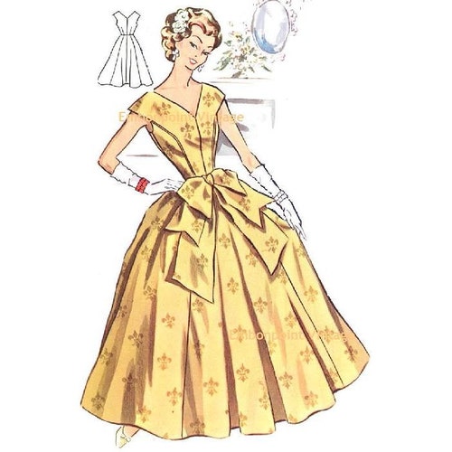 Plus Size or Any Size Vintage 1949 Dress Sewing Pattern - Etsy