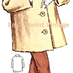 Plus Size (or Any Size) Vintage 1950s Swing Coat Pattern - PDF ...