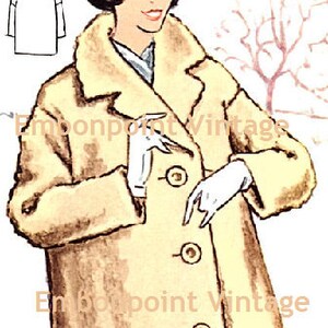 Plus Size (or Any Size) Vintage 1950s Swing Coat Pattern - PDF ...