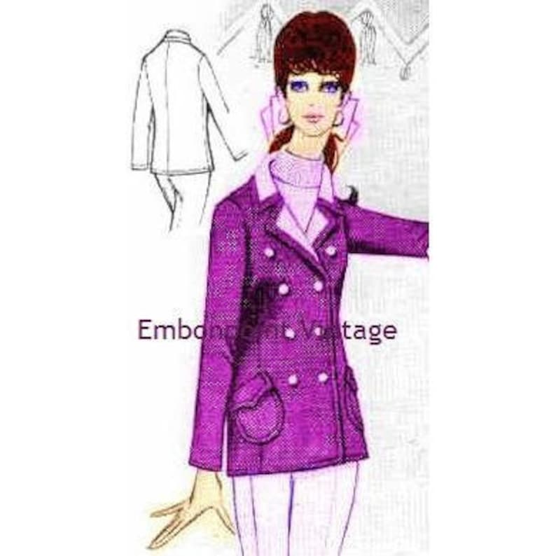 Plus Size (or Any Size) Vintage 1969 Blazer Pattern - PDF - Pattern No ...