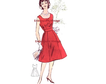 Plus Size or Any Size Vintage 1949 Dress Sewing Pattern - Etsy