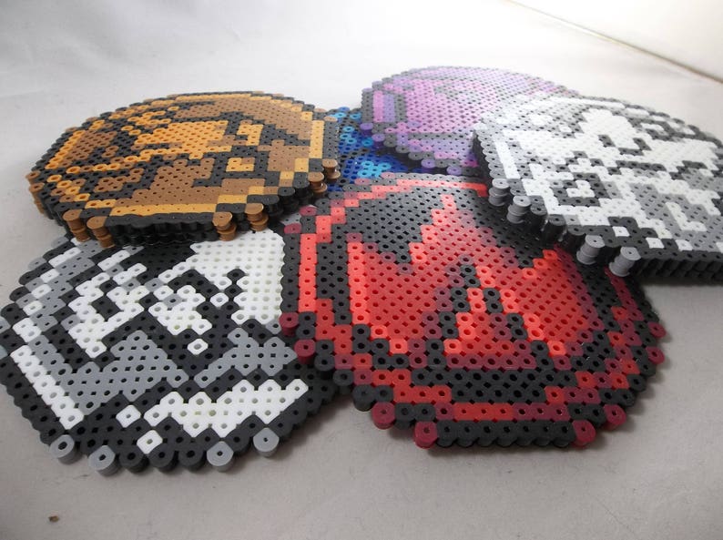 Pokemon Trading Card Game Perler Bead Coins Prototype - Etsy