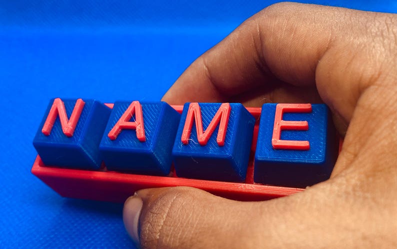 Custom Name Fidget Clicker – Keyboard Style Desk Toy – 3D Printed ...