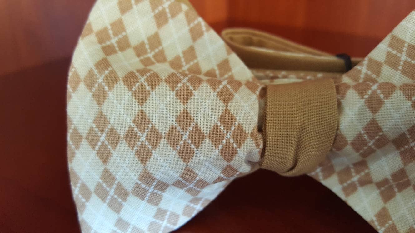 Khaki Designer Plaid 2 in 1 Freestyle Bowtiebyedj - Etsy