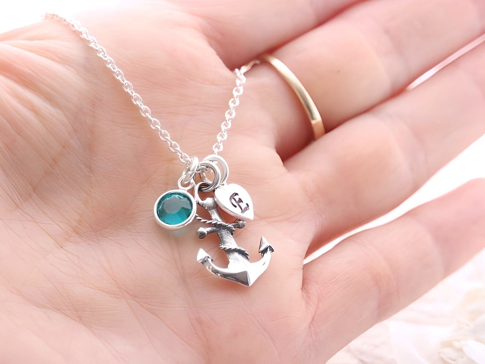 Sterling Silver Anchor Necklace, Sterling Silver Anchor Pendant ...