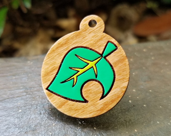 Animal Crossing Leaf Themed Pet Tag - Etsy