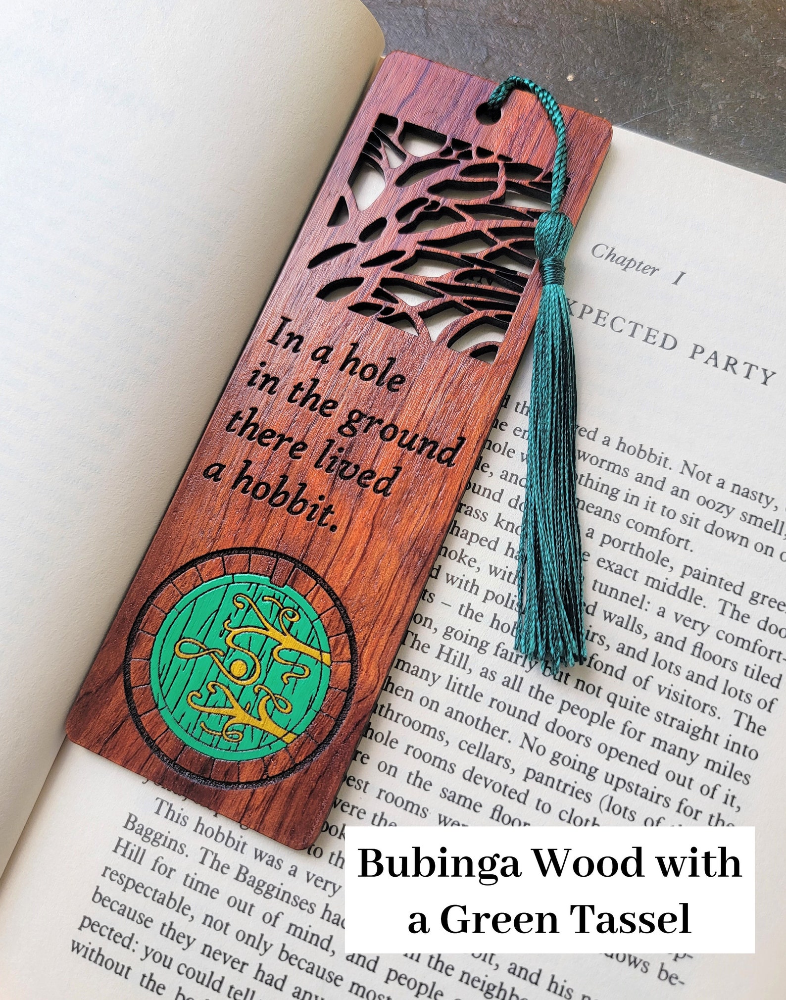 There Lived a Hobbit Wooden Bookmark - Etsy