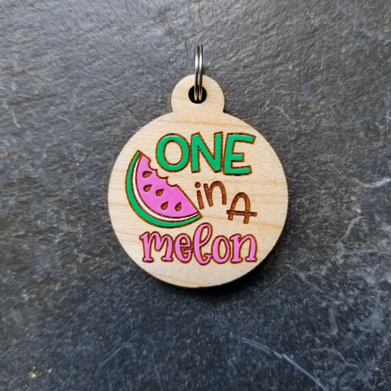 One in a Melon Pet Tag | Etsy