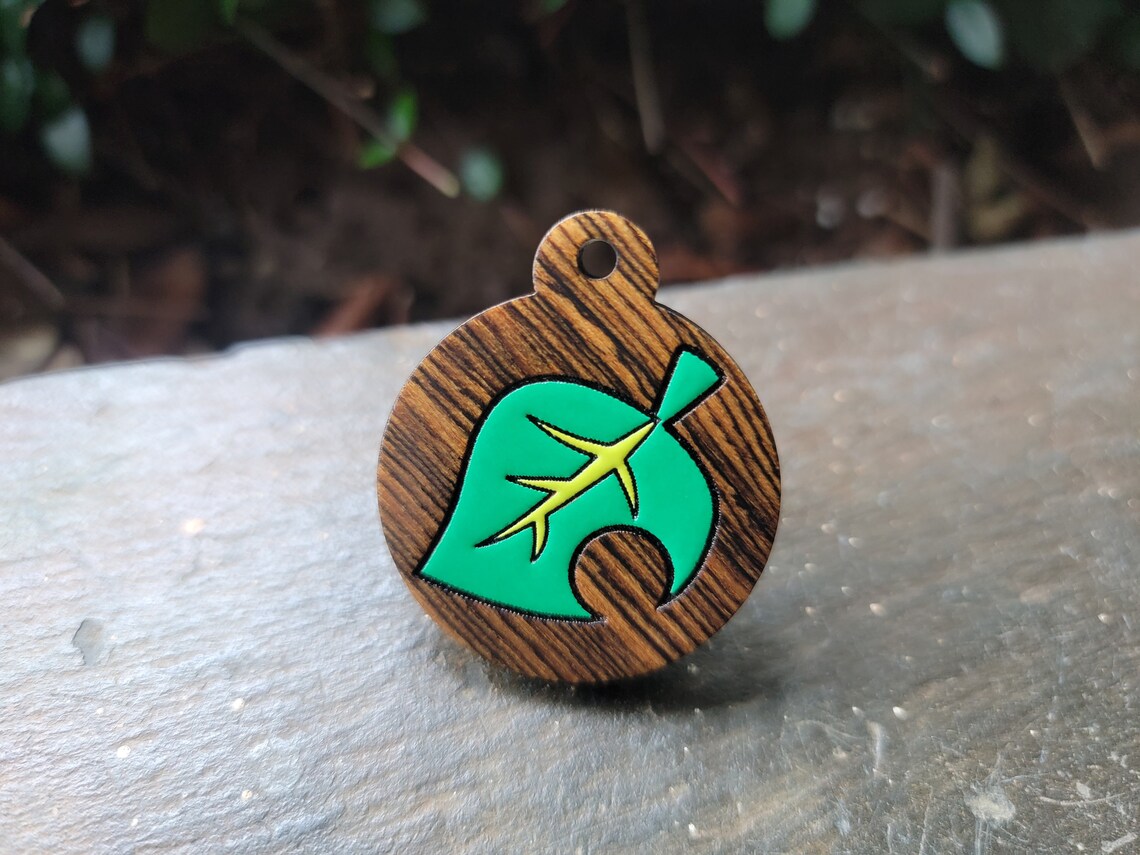 Animal Crossing Leaf Themed Pet Tag - Etsy