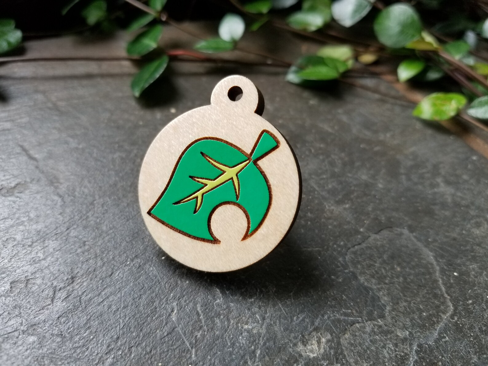 Animal Crossing Leaf Themed Pet Tag - Etsy