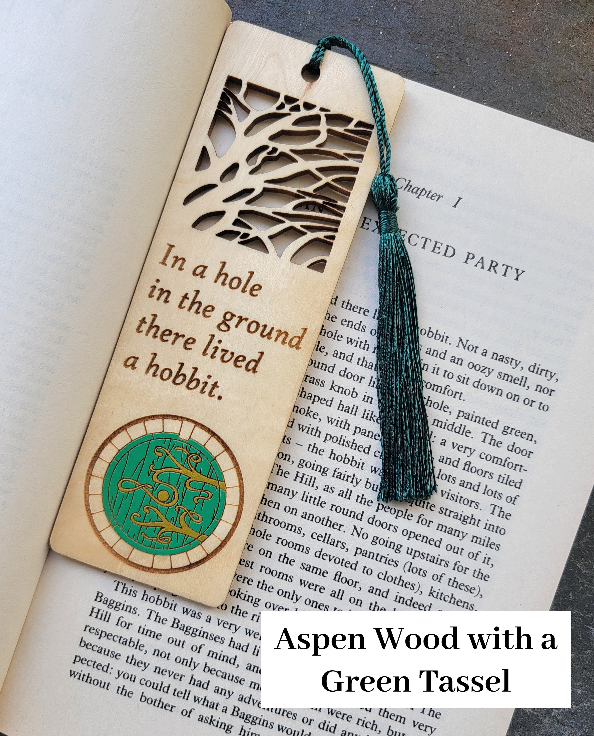 There Lived a Hobbit Wooden Bookmark - Etsy