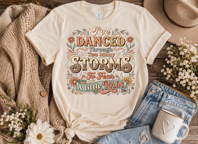 Retro Western Floral PNG Design: Inspirational Boho Shirt (digital ...