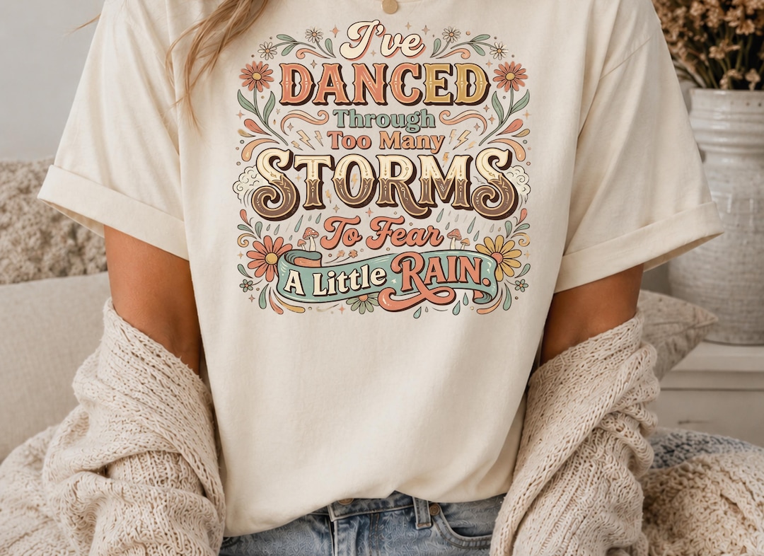 Retro Western Floral PNG Design: Inspirational Boho Shirt (digital ...
