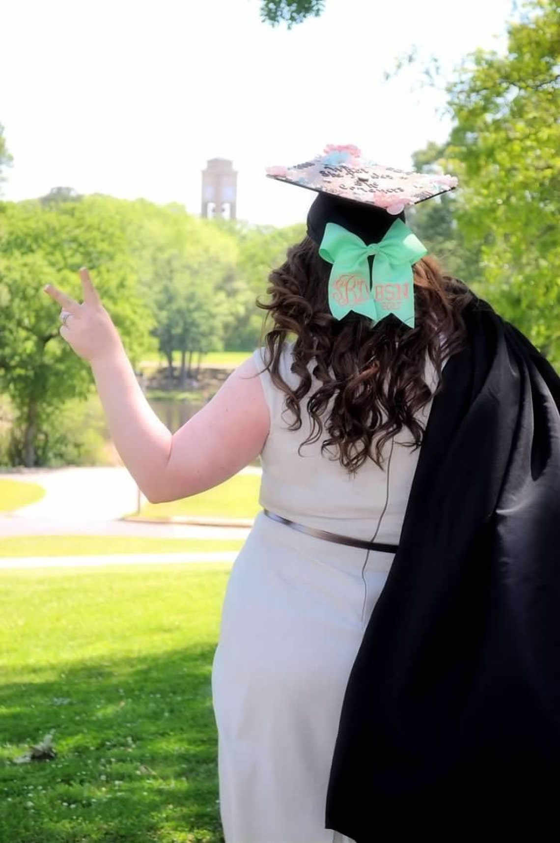 2023 Graduation Bow Graduation Cap Ideas Monogrammed Bow for - Etsy