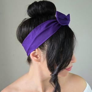 Deep Purple Bow Headband- Dollybow Head Band - Etsy