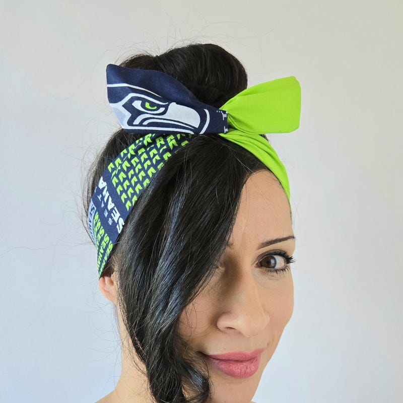 Seahawks Bow Hair - Etsy