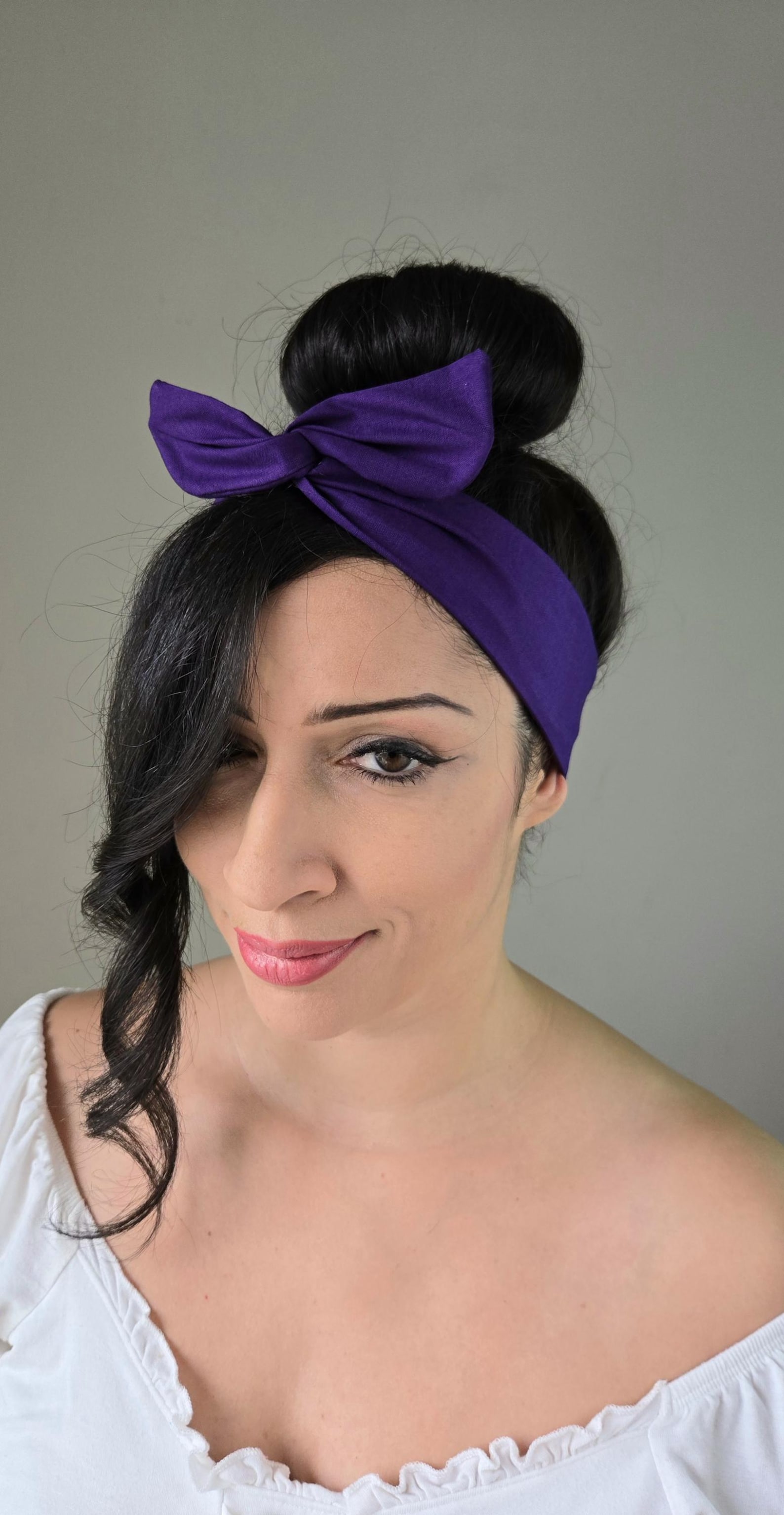 Deep Purple Bow Headband- Dollybow Head Band - Etsy