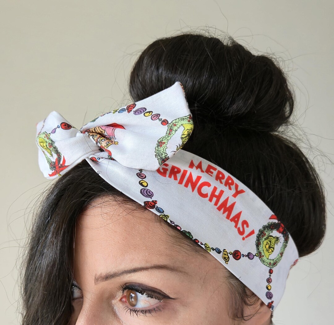 The Grinch Headband, Wire Dolly Bow, Wire Bow, Christmas Headband ...