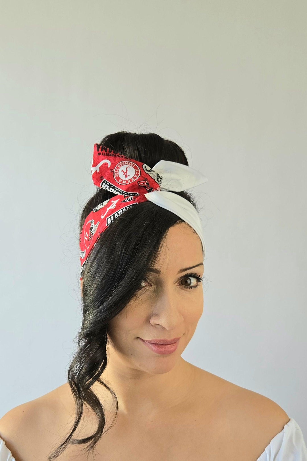 Alabama Crimson Tide Bow Headband, Wire Dolly Bow, Bow, University Bow ...