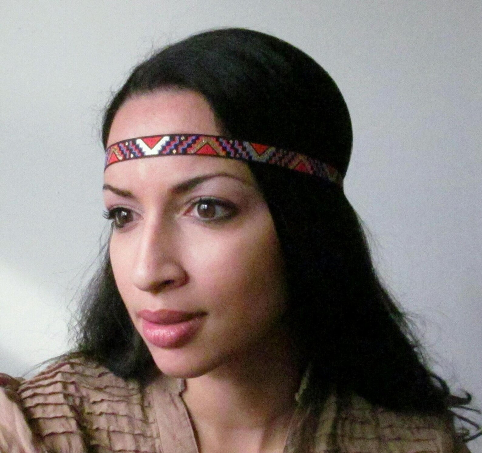 Thin Aztec Hippie Headband- Bohemian Head Bands - Etsy